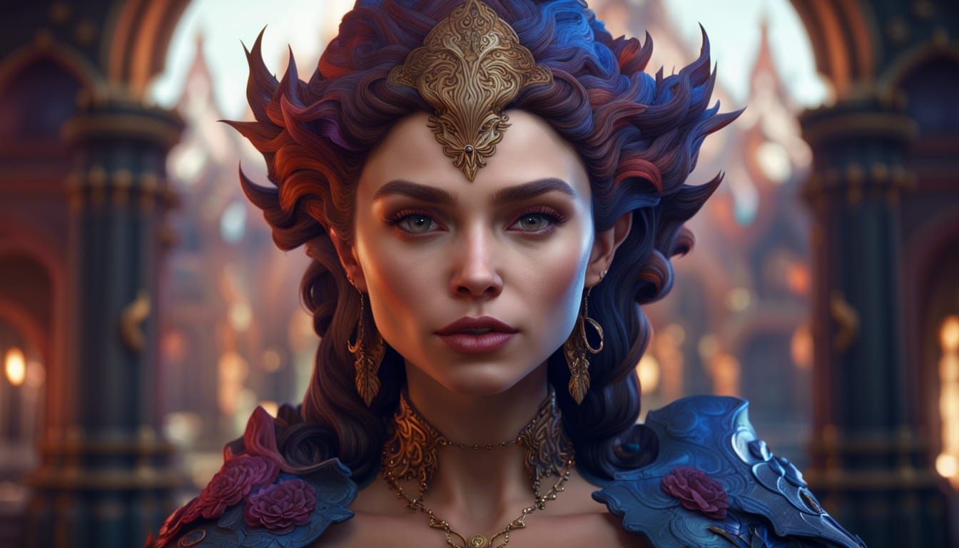 Queen blue - AI Generated Artwork - NightCafe Creator