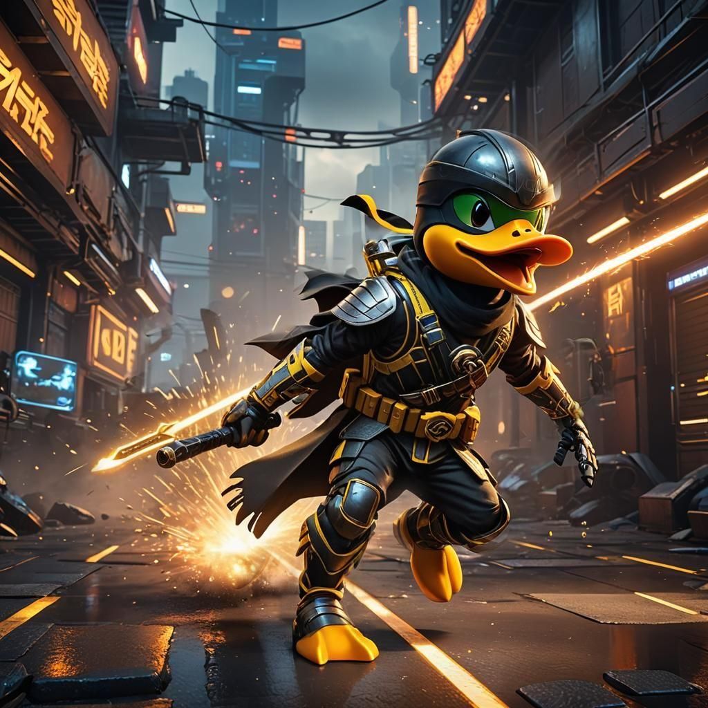 Warrior Duck - AI Generated Artwork - NightCafe Creator