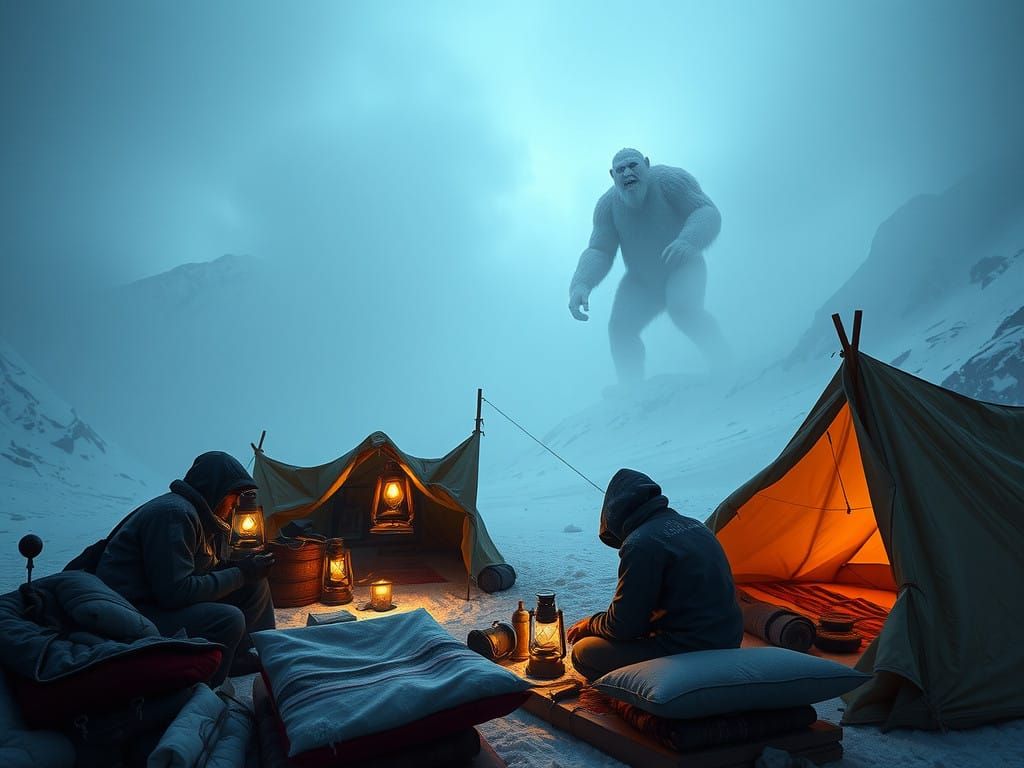 Yeti - Mysterious Himalayan Yeti Emerges from the Blizzard i...