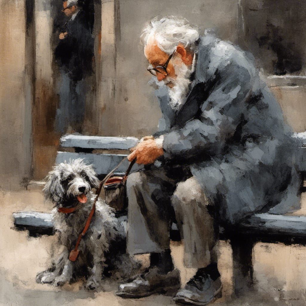 Old scruffy man - AI Generated Artwork - NightCafe Creator