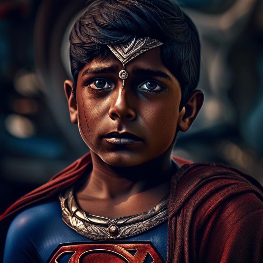 Superman as Indian boy - AI Generated Artwork - NightCafe Creator