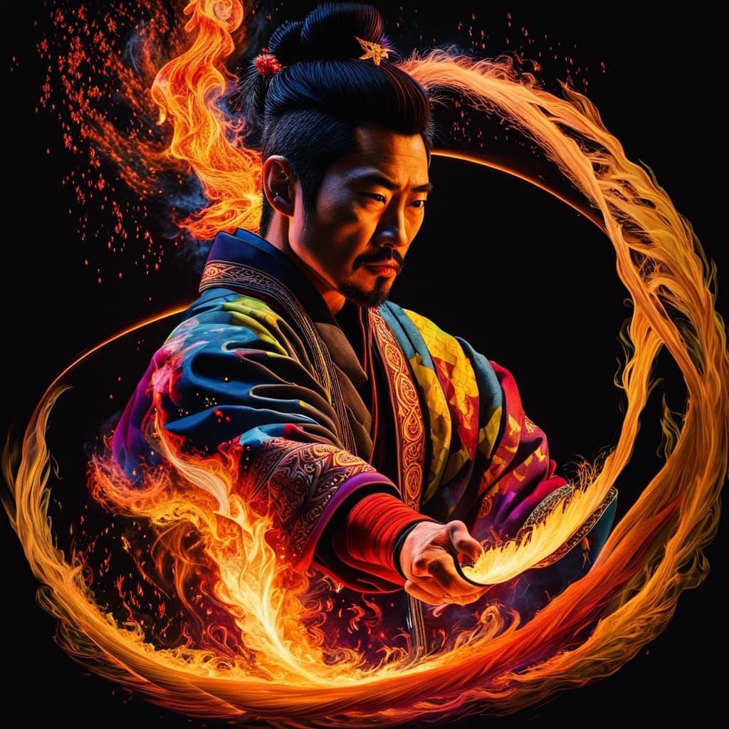 Fire Acrobat - AI Generated Artwork - NightCafe Creator