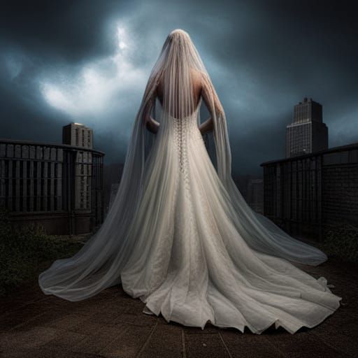 Scary bride ghost - AI Generated Artwork - NightCafe Creator