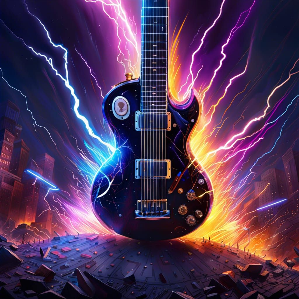 Thunder Guitar - AI Generated Artwork - NightCafe Creator