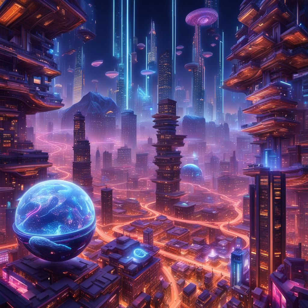 Iridescent World - AI Generated Artwork - NightCafe Creator