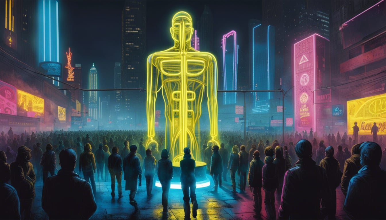 And the people bowed and prayed to the neon god they made - AI ...