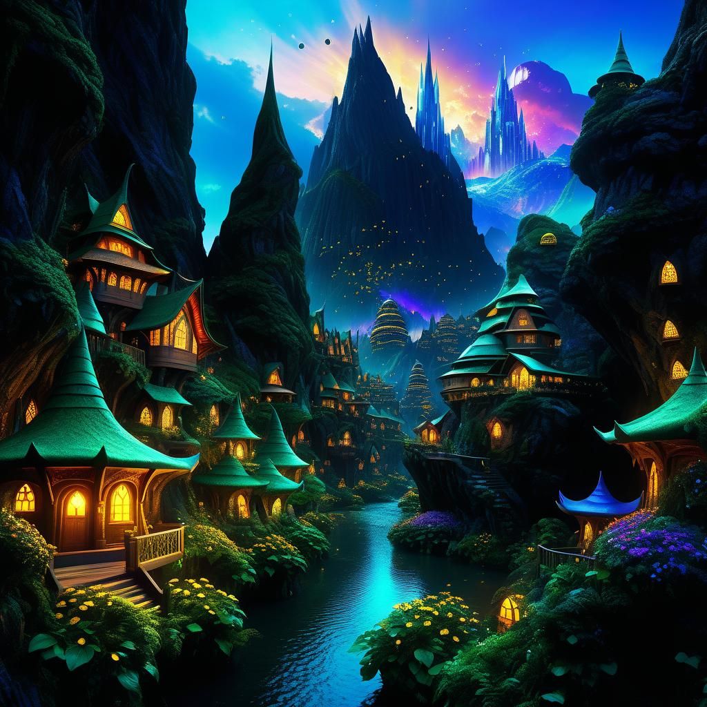 Elf-City - AI Generated Artwork - NightCafe Creator