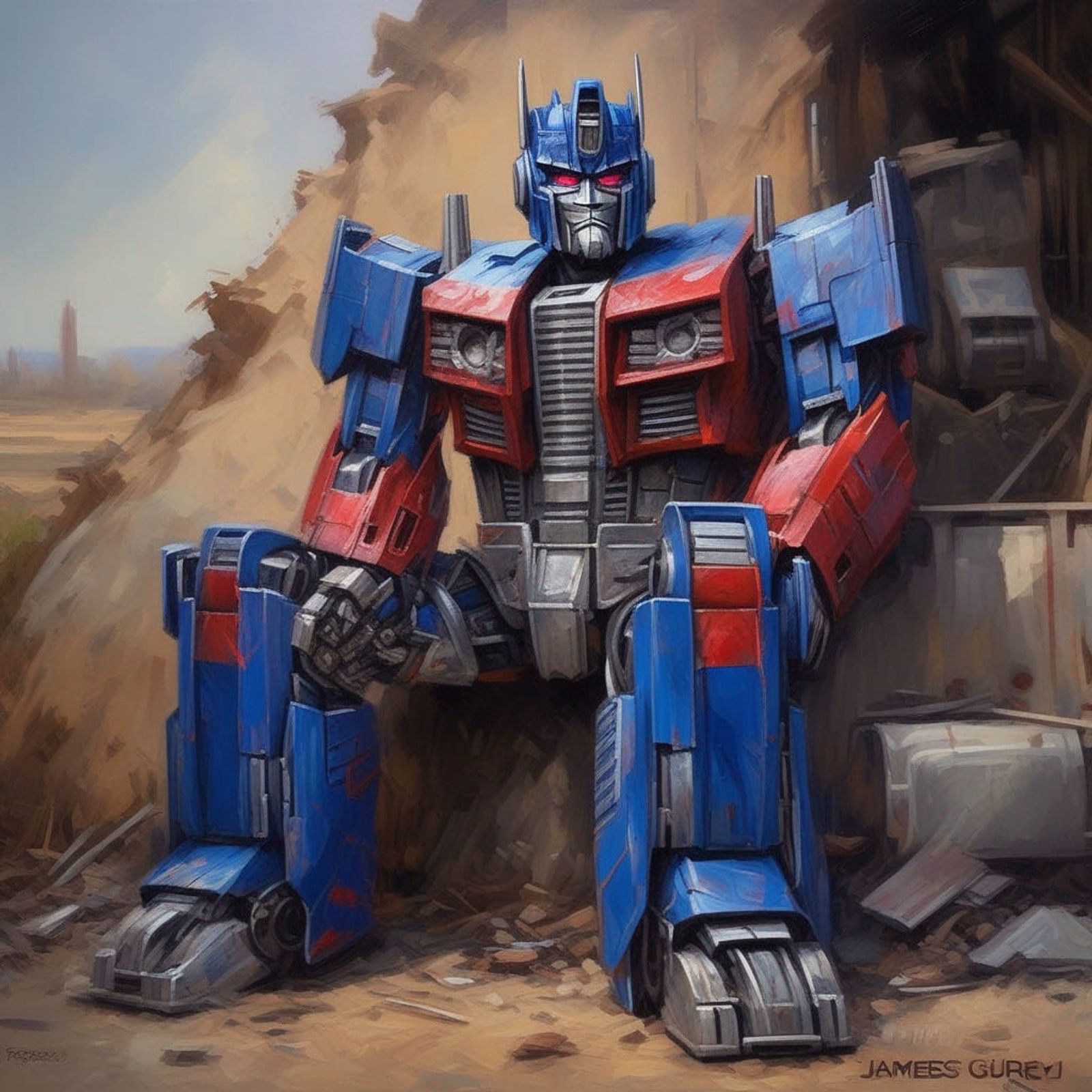 Optimus Prime is depressed - AI Generated Artwork - NightCafe Creator