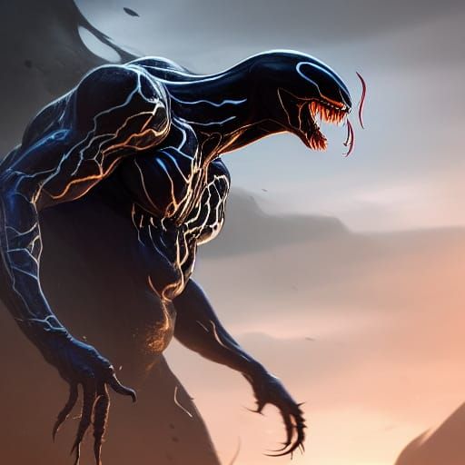 Venom symbiote - AI Generated Artwork - NightCafe Creator