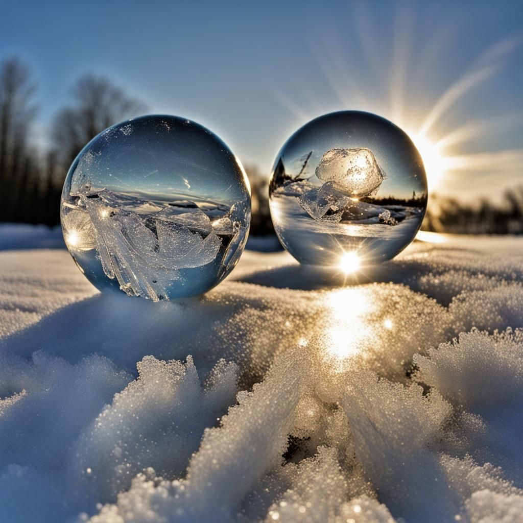 Two Ice Bound Hearts. - AI Generated Artwork - NightCafe Creator