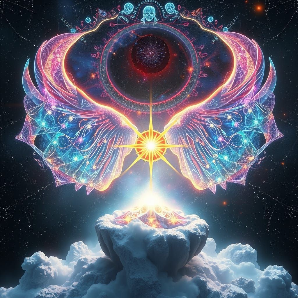 Cosmic Life Force in Vibrant 4K 3D - AI Art