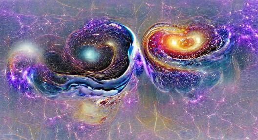 Two universe colliding - AI Generated Artwork - NightCafe Creator