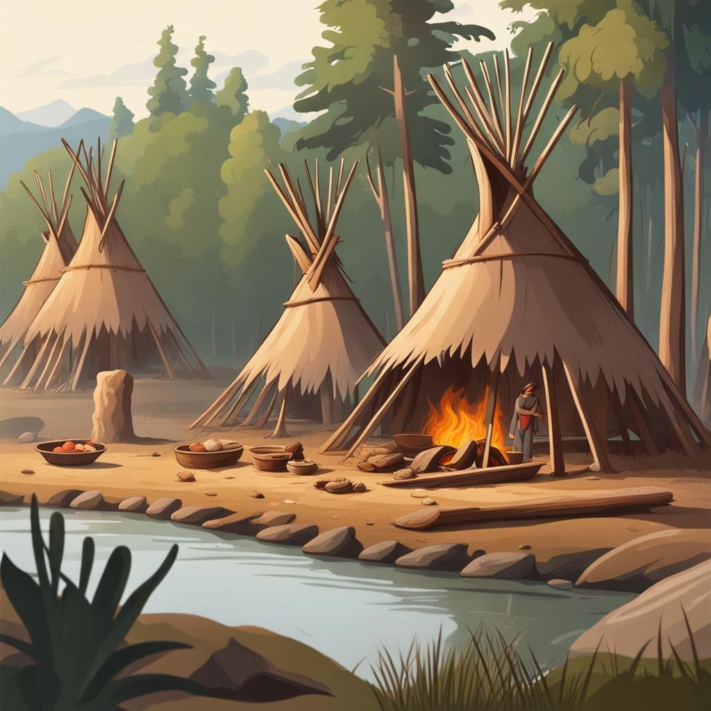 Native Indian village - AI Generated Artwork - NightCafe Creator