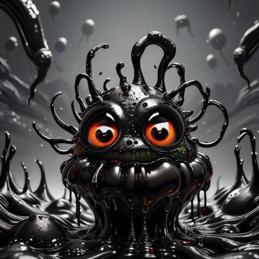 a close up of a very strange looking creature, digital art, by Beeple ...