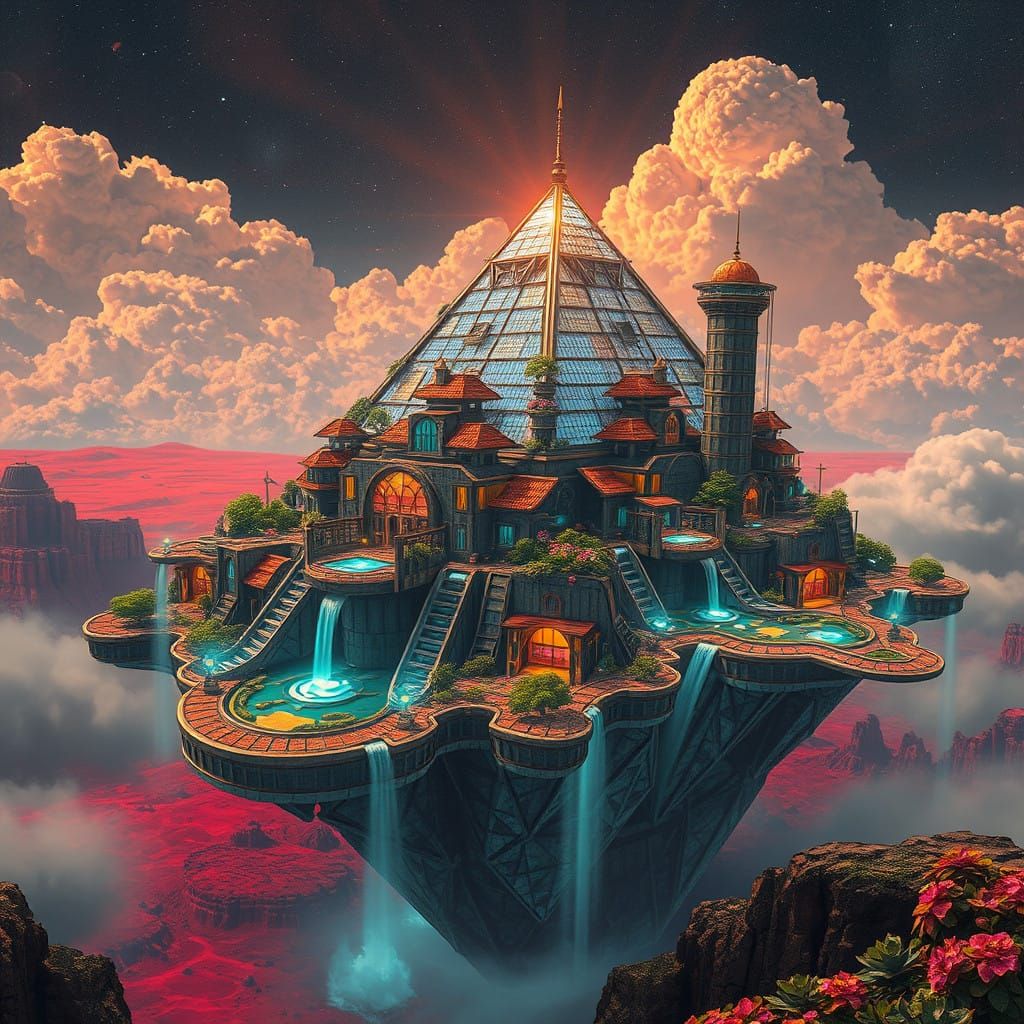 Solarpunk Sustainable Clean Energy Station v4