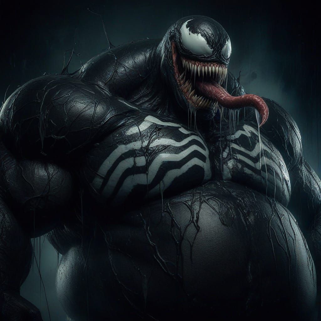 Grotesque Venom Portrait in Dark Photography Style - AI Art