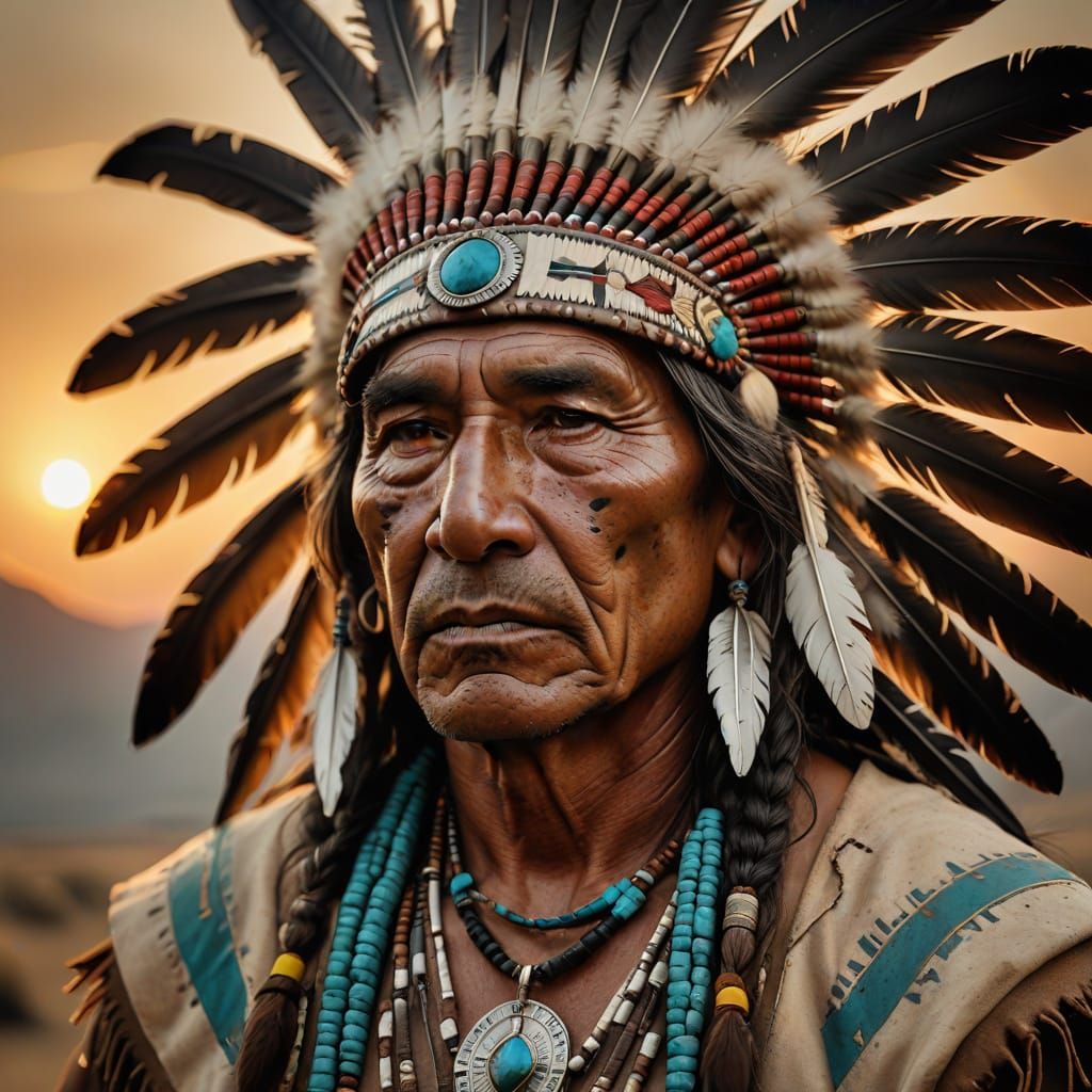 Native American Chieftain - A Wise Native American Chieftain...