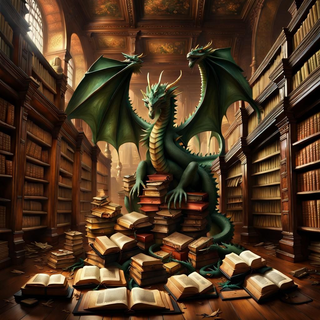 Book Dragon Lair - AI Generated Artwork - NightCafe Creator