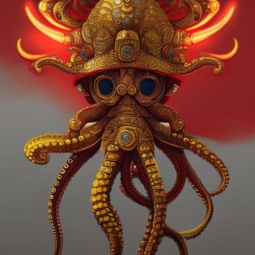 Samurai Octopus #2 - AI Generated Artwork - NightCafe Creator