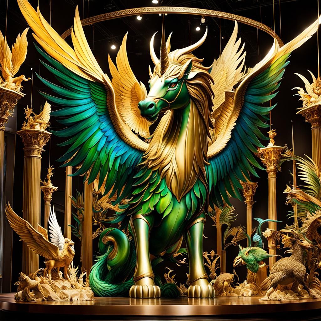 An exhibit of a mythical creature - AI Generated Artwork - NightCafe ...