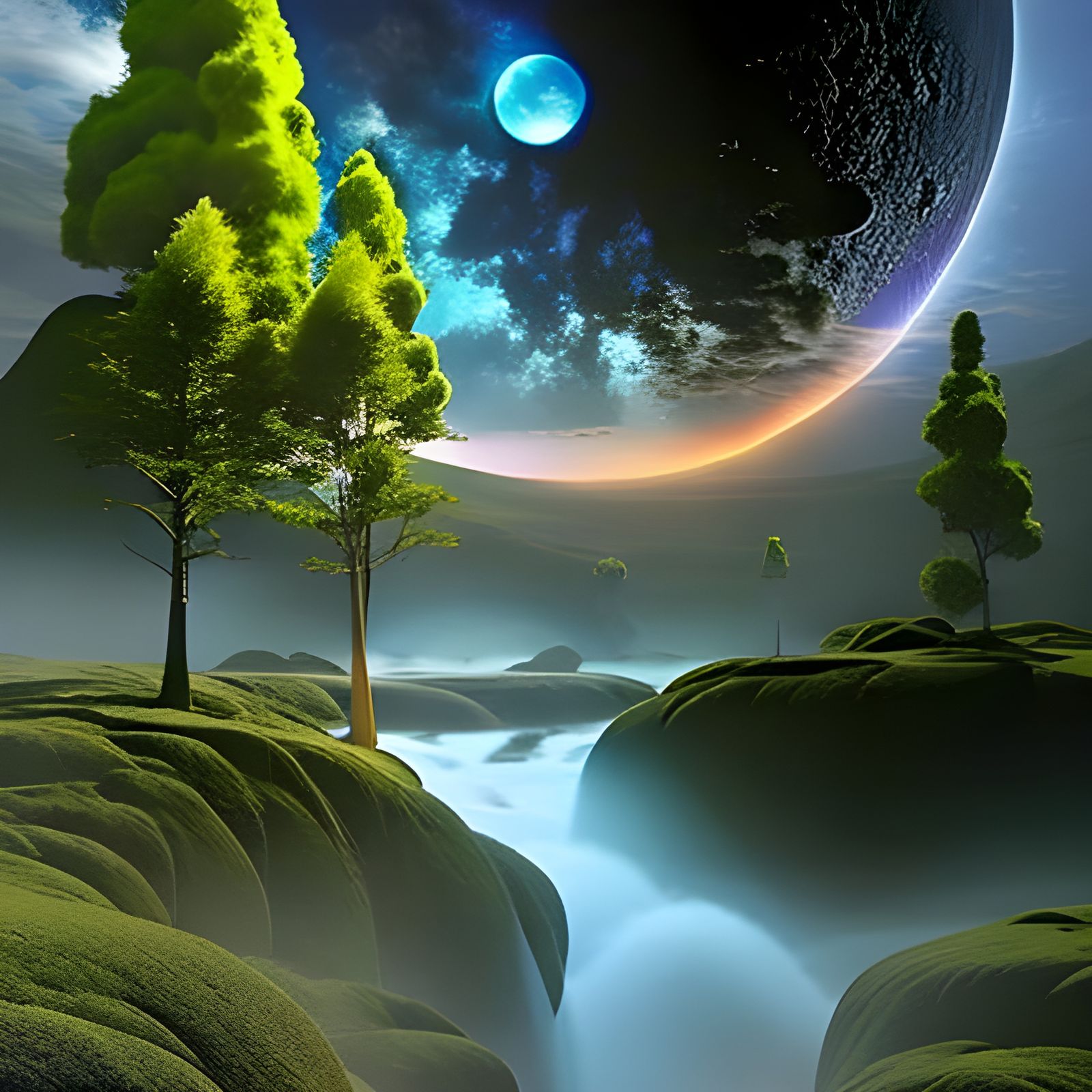 Psychedelic psychosis wonderland - AI Generated Artwork - NightCafe Creator