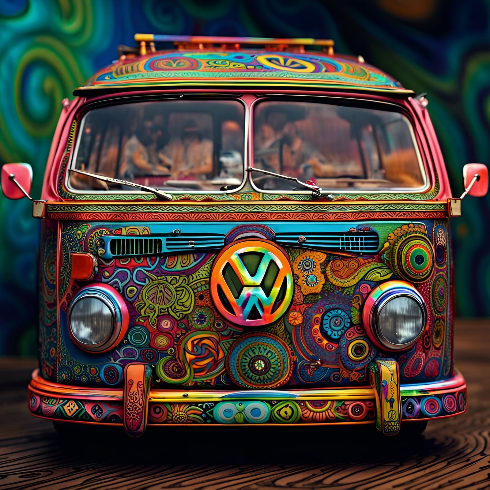 GothiCeltic's Psychedelic 70s Camper Van #1, Masterplayer - AI ...