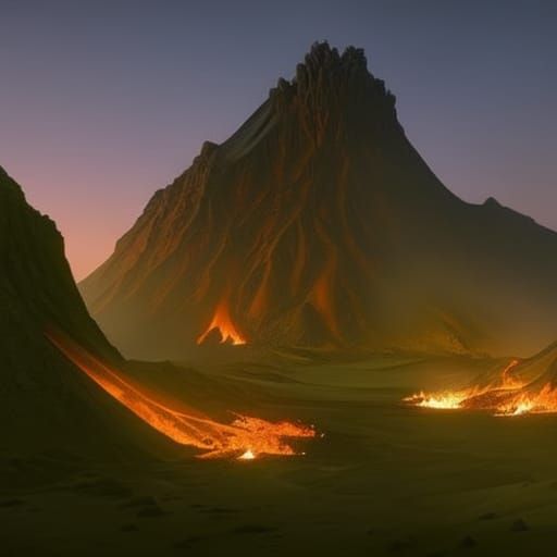 Volcano Lair - AI Generated Artwork - NightCafe Creator