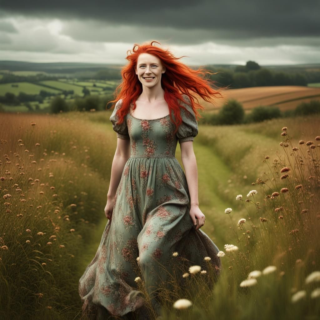 psychological, triumphant, realistic detailed photograph, rustic rural ...