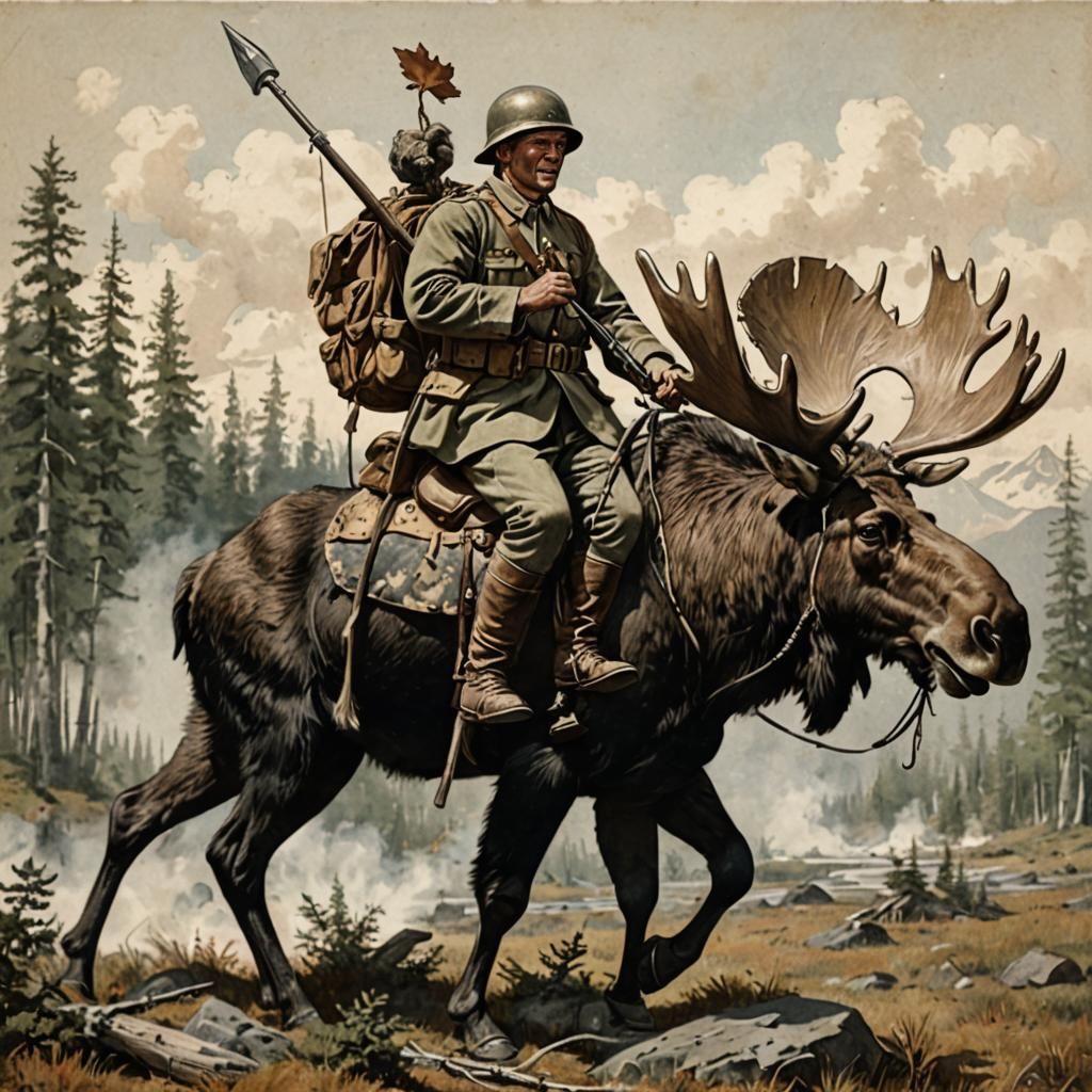 Moose Cavalry! - AI Generated Artwork - NightCafe Creator