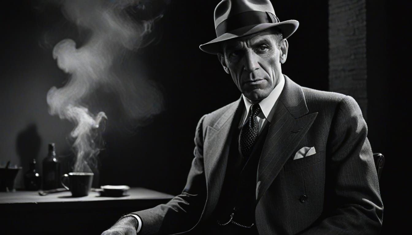 rondo hatton almost - Vintage Actor in Film Noir Setting