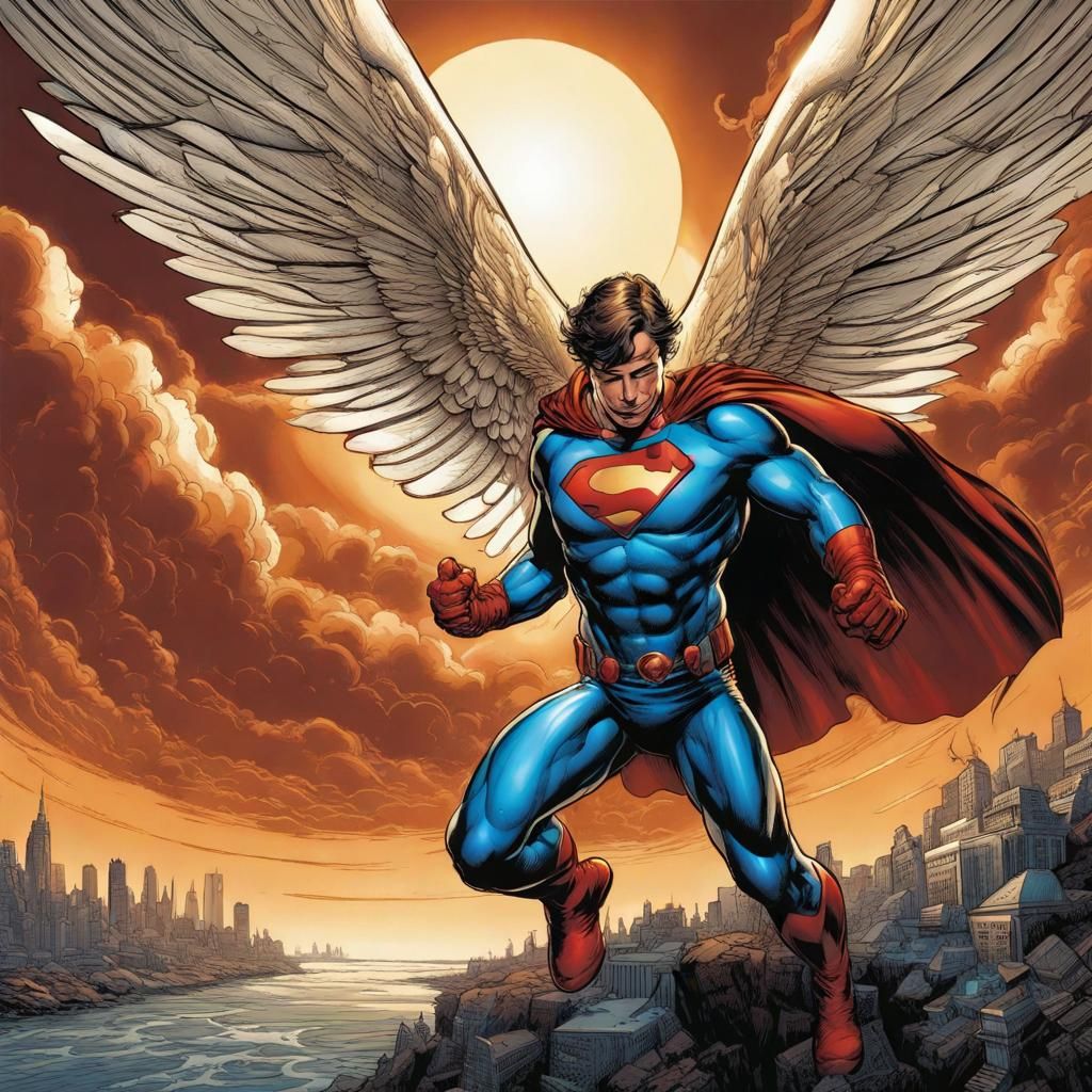 super hero with wings - AI Generated Artwork - NightCafe Creator