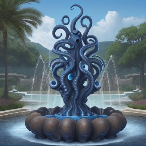 Octopus Fountain - AI Generated Artwork - NightCafe Creator