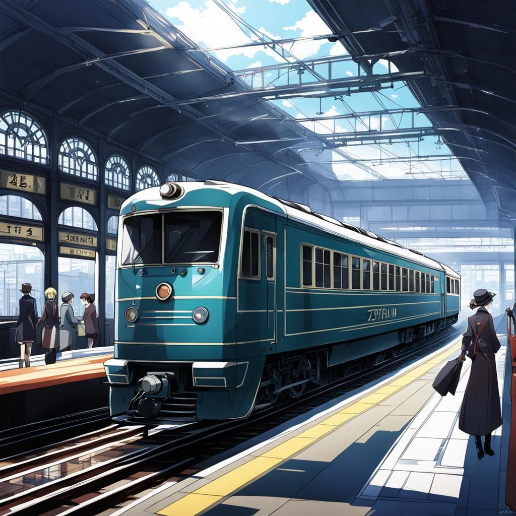 train on station 1 - AI Generated Artwork - NightCafe Creator
