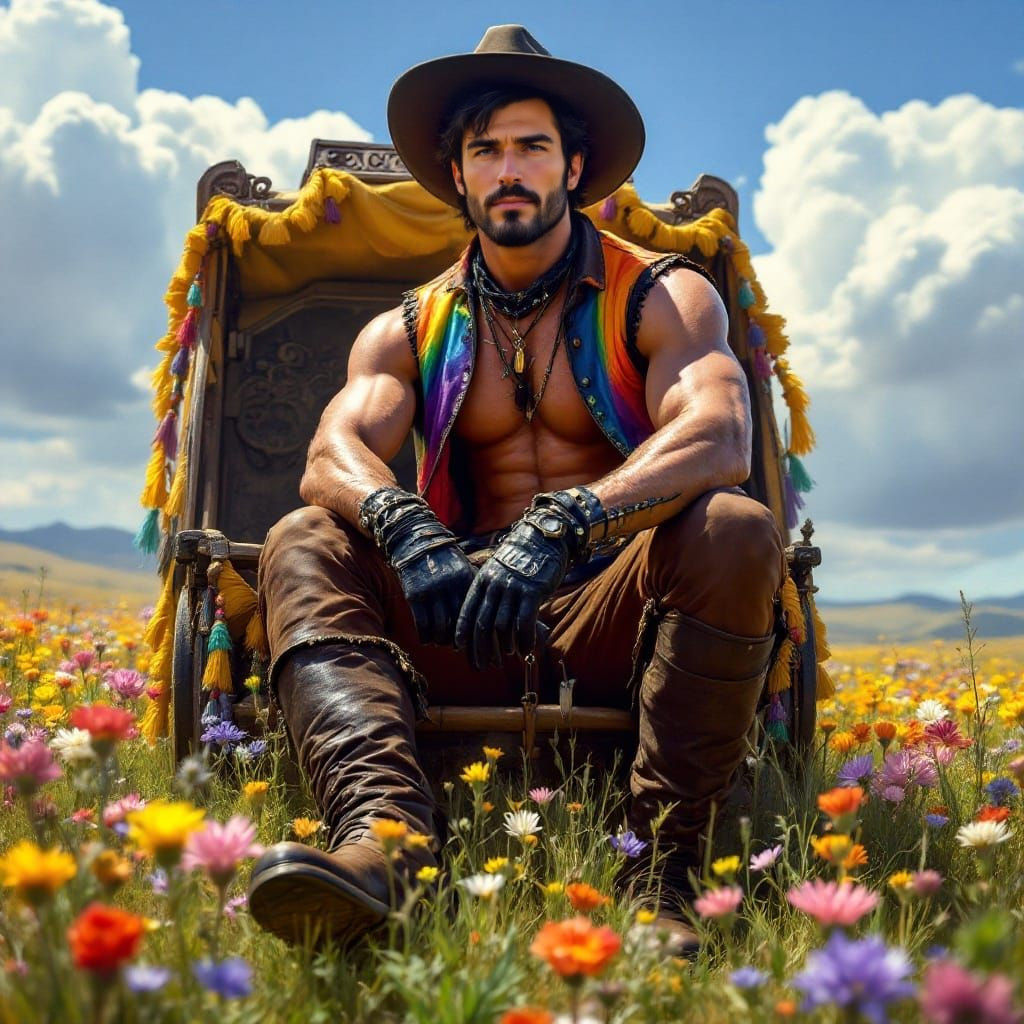 prairie cowboy - Dashing Cowboy Embodies Springtime Joy in V...