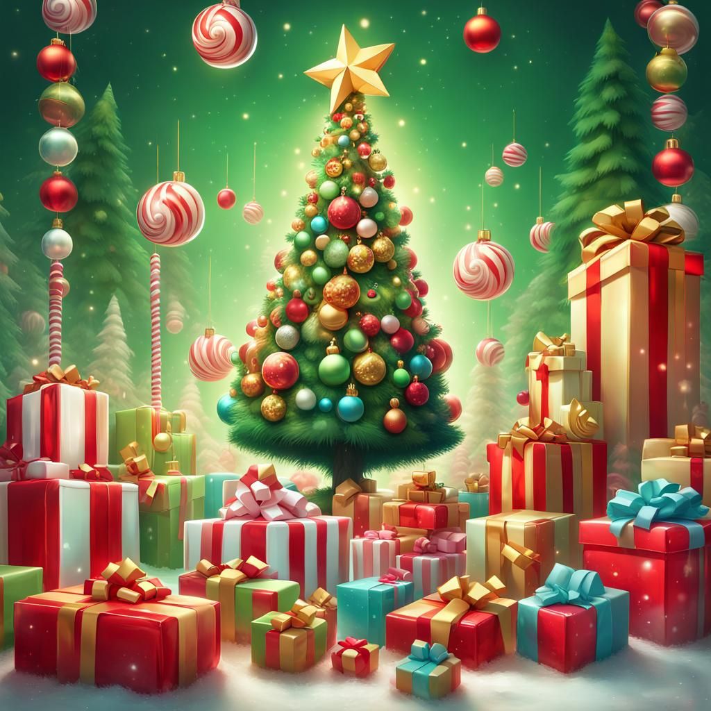 Christmas Tree! - AI Generated Artwork - NightCafe Creator