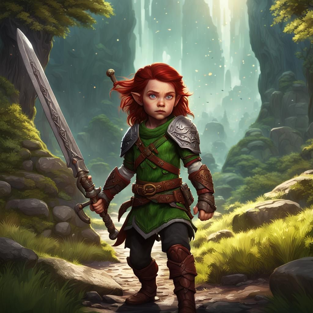 Female Halfling Fighter 01 - AI Generated Artwork - NightCafe Creator