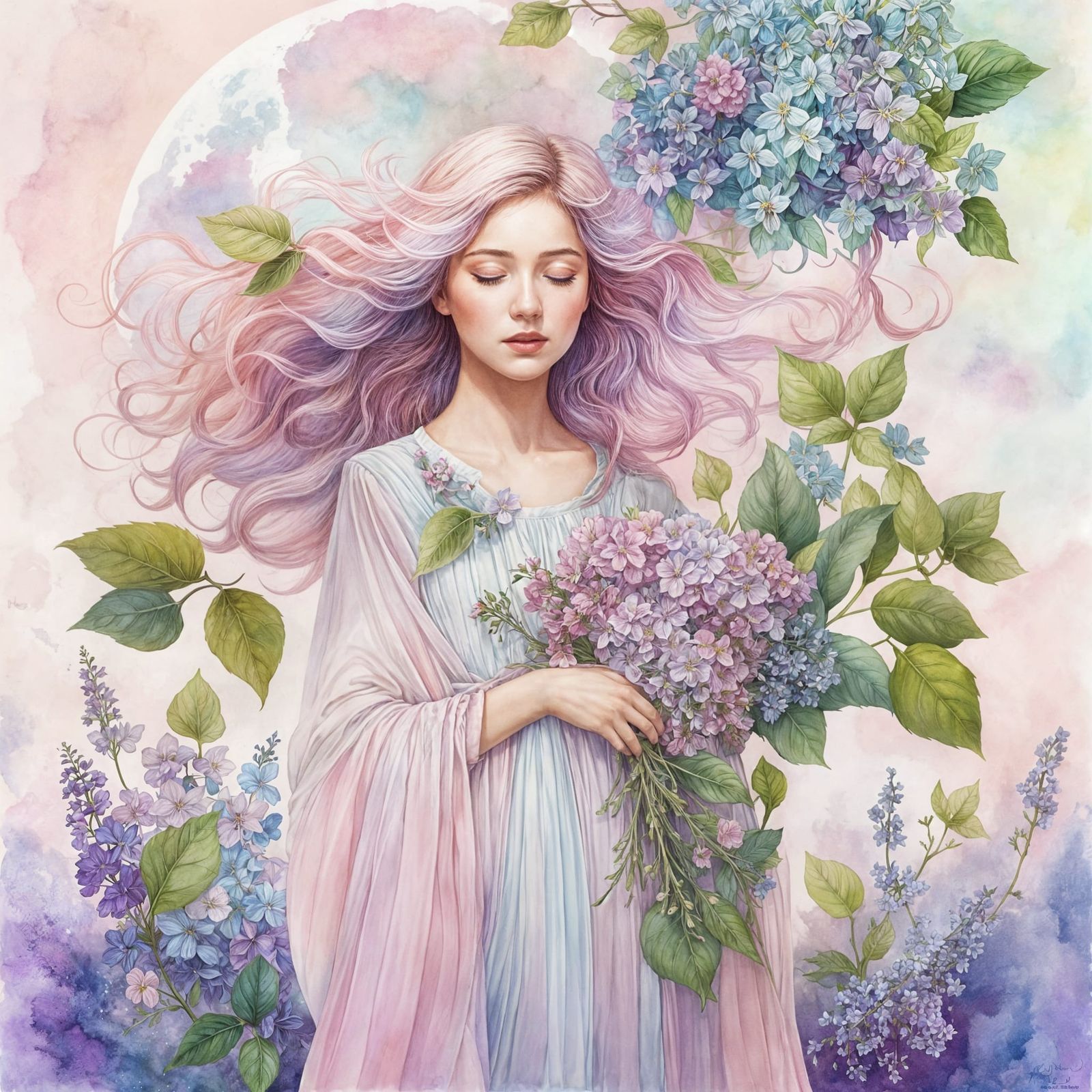 Hydrangea - AI Generated Artwork - NightCafe Creator