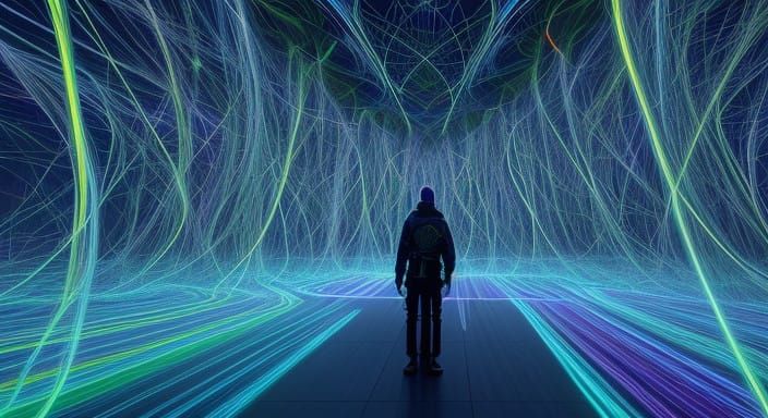 Realistic Vision V5.1 - Digital Sage in a Labyrinthine Nexus...