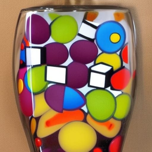 zany wacky peanuts and grapes glass phone, in a cubism manner - AI ...