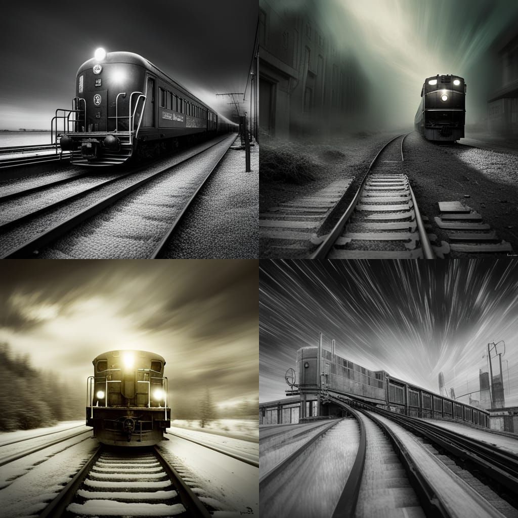 Ghost Trains - AI Generated Artwork - NightCafe Creator