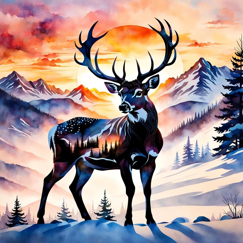 16 Point Buck - AI Generated Artwork - NightCafe Creator