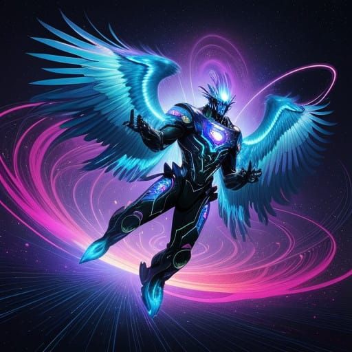 Electric Phoenix Alien - Electric Phoenix Alien in Futuristi...