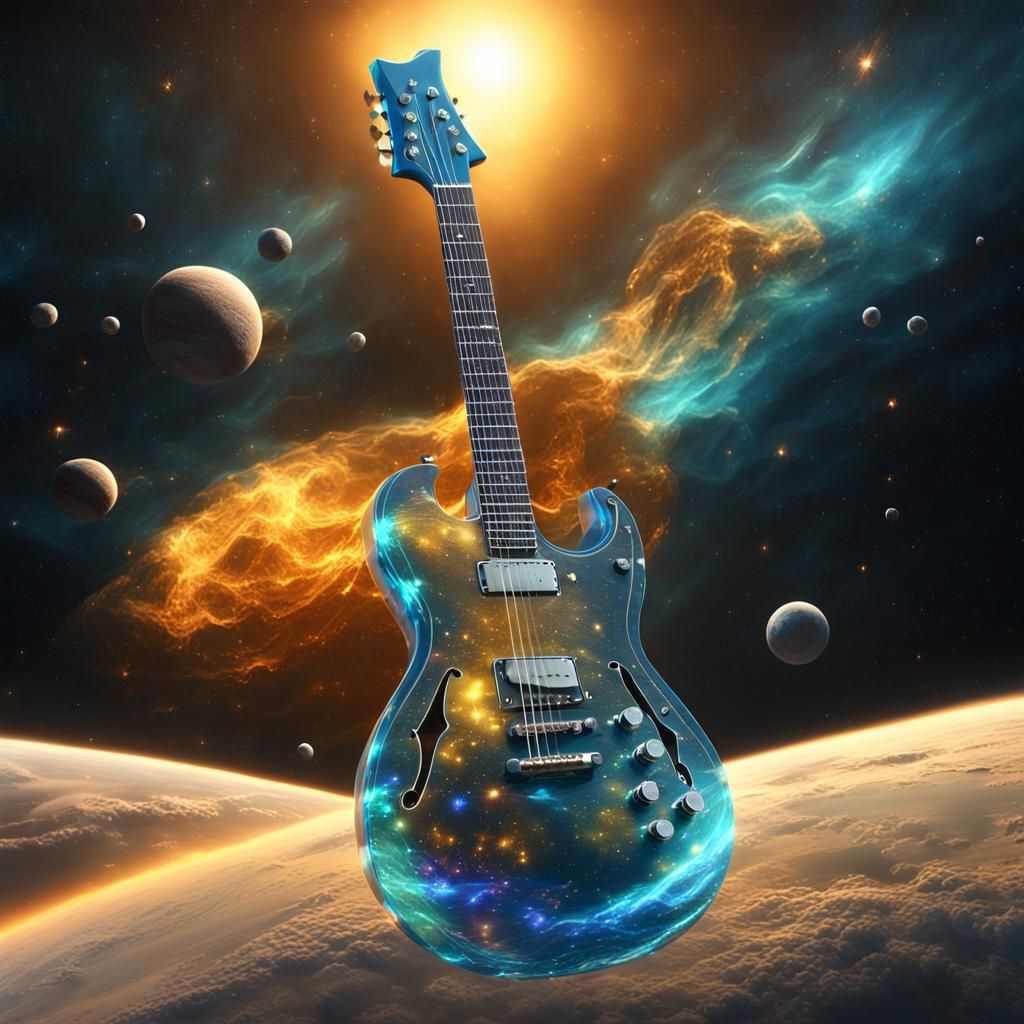 A space guitar #2 - AI Generated Artwork - NightCafe Creator