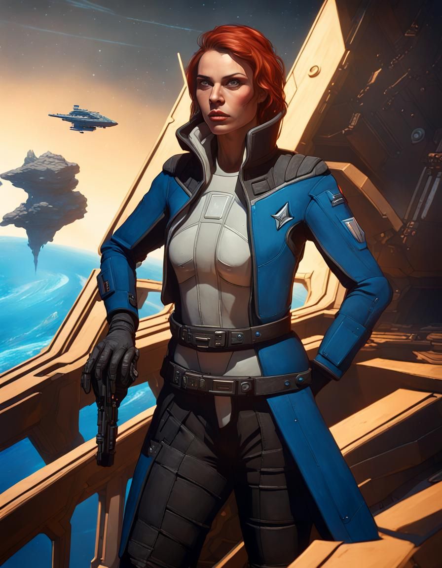 Mass Effect: Human Corsair on space deck. - AI Generated Artwork ...