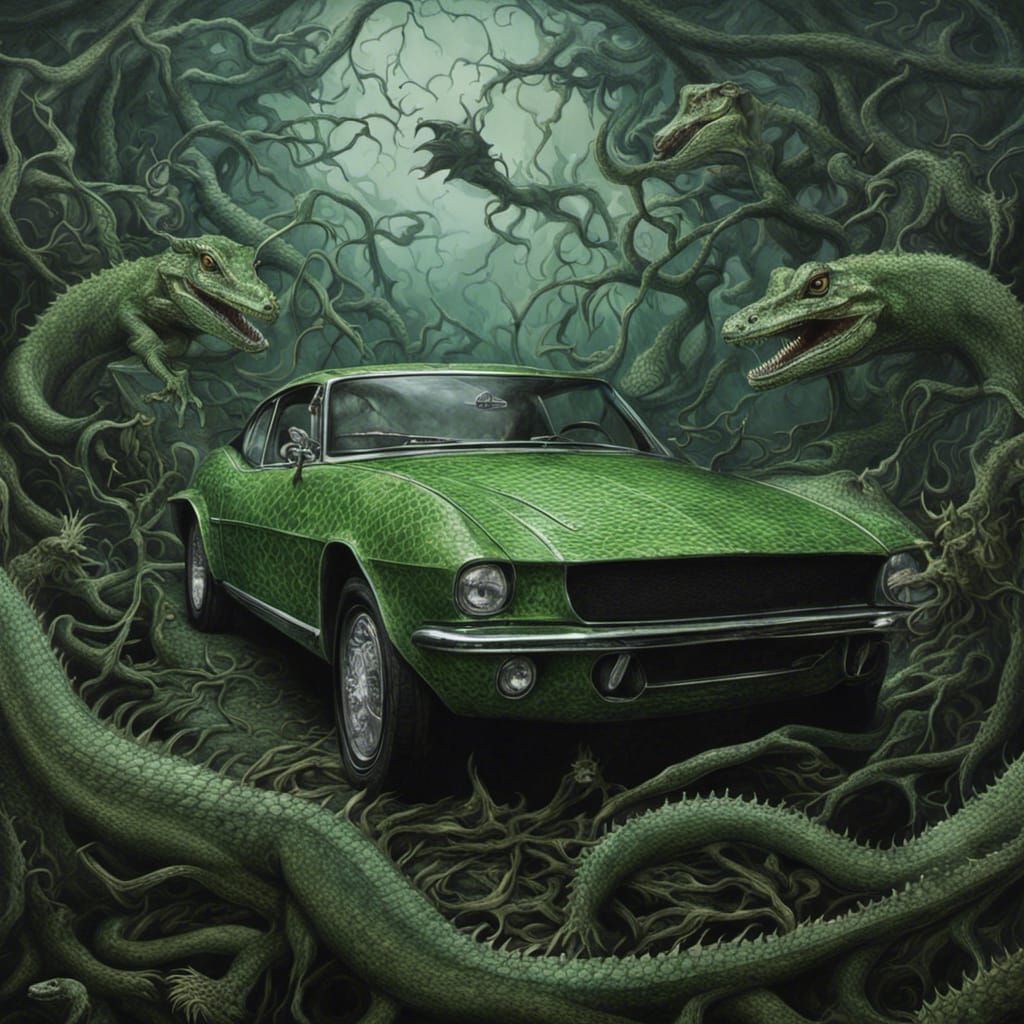 Lizard Car - AI Generated Artwork - NightCafe Creator