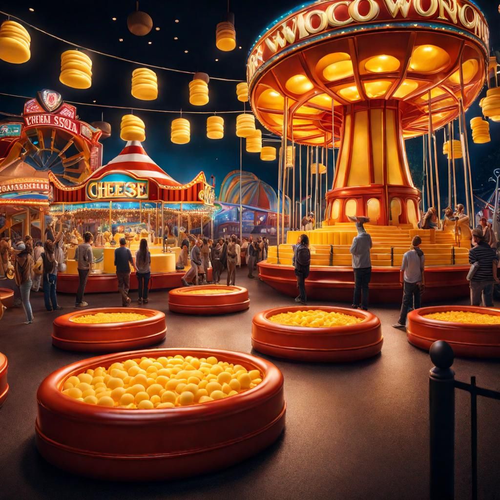 Amusement Park Made Of Cheese - AI Generated Artwork - NightCafe Creator