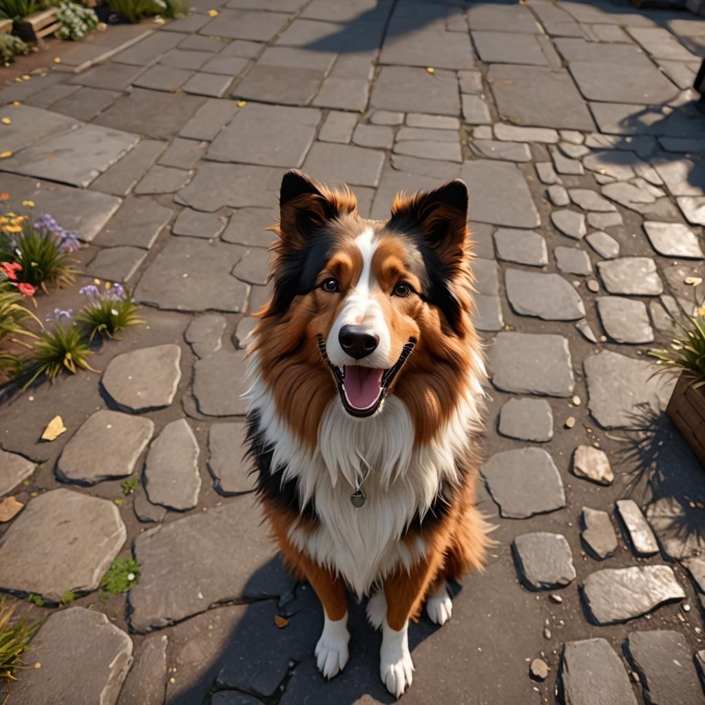 Collie Floofer - AI Generated Artwork - NightCafe Creator