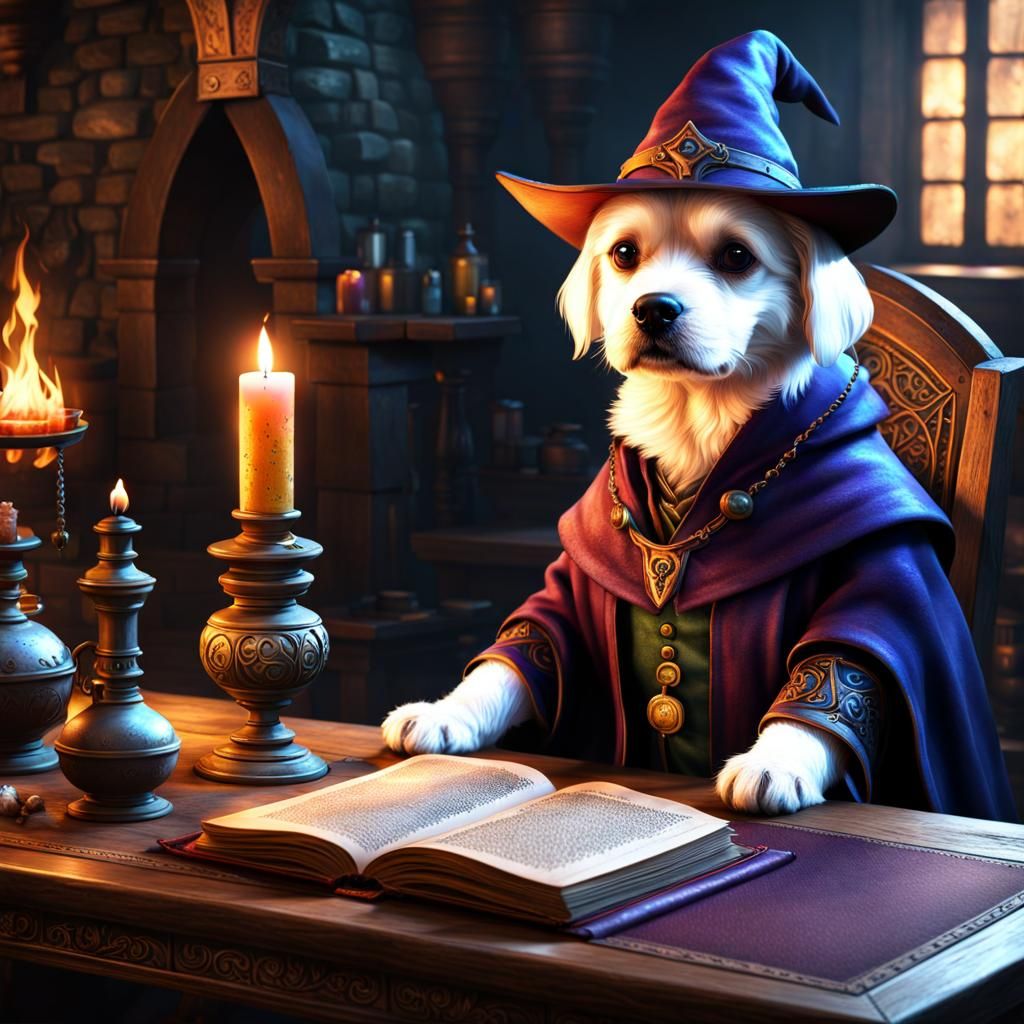 Wizard dog - AI Generated Artwork - NightCafe Creator