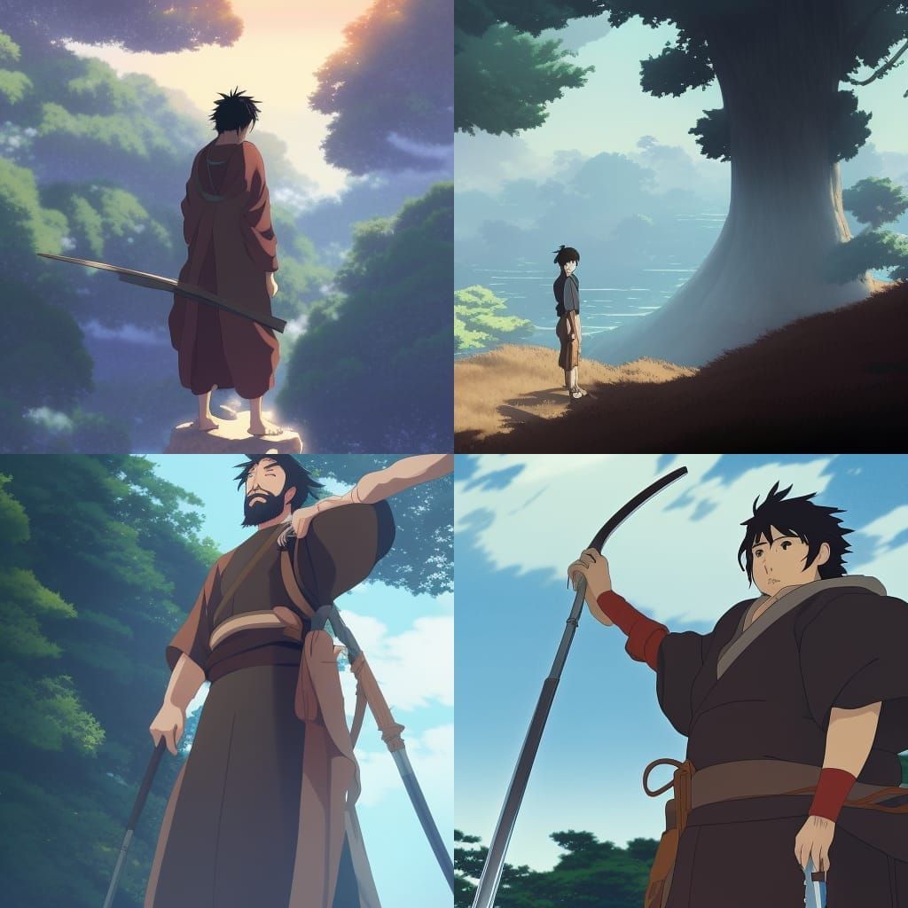 ronin with a big beard and a yumi - AI Generated Artwork - NightCafe ...