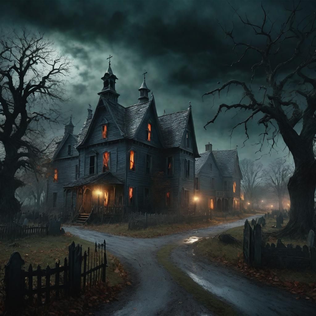 Spooky manor! 👻 - AI Generated Artwork - NightCafe Creator